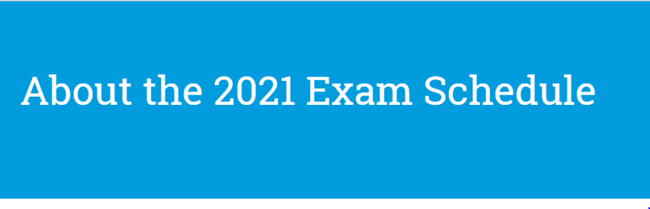 2021 AP EXAM Schedule
