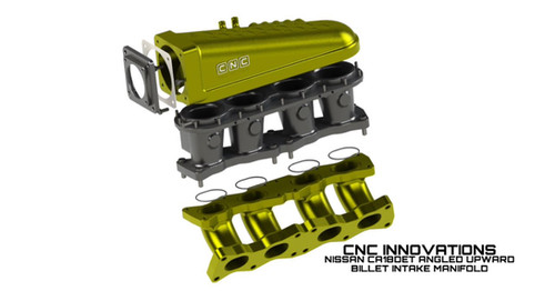 NISSAN CA18 CA18DET ANGLED UPWARD BILLET INTAKE MANIFOLD | CNC INNOVATIONS