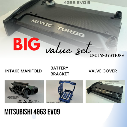 Mitsubishi 4G63 SET (VALVE COVER AND INTAKE MANIFOLD) | CNC INNOVATIONS