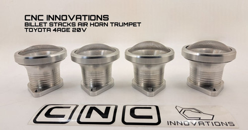 BILLET STACKS AIR HORN TRUMPET TOYOTA 4AGE 20V WITH MESH | CNC INNOVATIONS