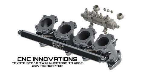 TOYOTA 3TC 1.8 TWIN INJECTORS TO 4AGE 20V ITB ADAPTER | CNC INNOVATIONS