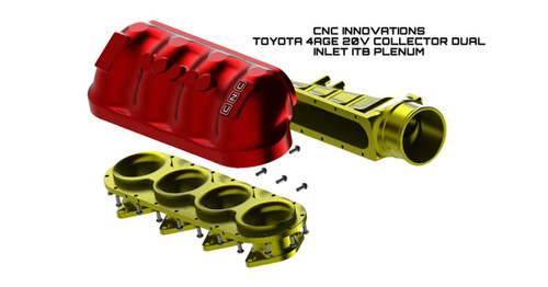 TOYOTA 4AGE 20V COLLECTOR DUAL INLET ITB PLENUM | CNC INNOVATIONS