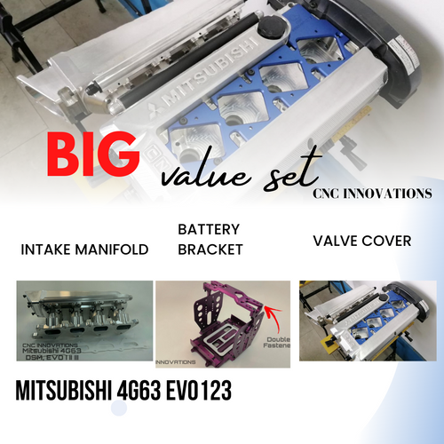 MITSUBISHI 4G63 EVO 123 SET (VALVE COVER AND INTAKE MANIFOLD ) | CNC ...