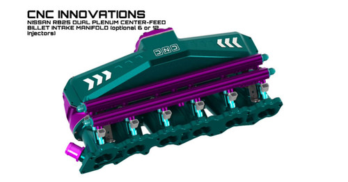 NISSAN RB25DET DUAL PLENUM CENTER-FEED BILLET INTAKE MANIFOLD | CNC ...