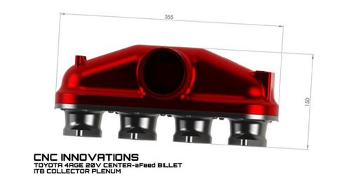 TOYOTA 4AGE 20V CENTER-Feed BILLET ITB COLLECTOR PLENUM | CNC INNOVATIONS
