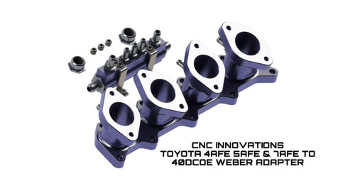 TOYOTA 4AFE 5AFE & 7AFE TO 40DCOE WEBER ADAPTER | CNC INNOVATIONS