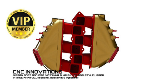 NISSAN 370Z G37 Q50 VQ37VHR & HR BILLET R35 STYLE UPPER INTAKE MANIFOLD ...
