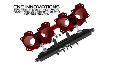 TOYOTA 3K 4K & 5K STARLET KP6 TO TOYOTA 4AGE 20V ITB ADAPTER WITH TOP ...