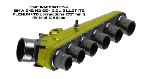BMW E46 M3 S54 3.2L BILLET ITB PLENUM (ITB connections ID57mm & Air ...