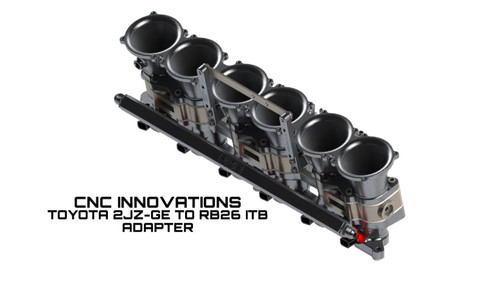 TOYOTA 2JZ-GE TO RB26 ITB ADAPTER SET | CNC INNOVATIONS