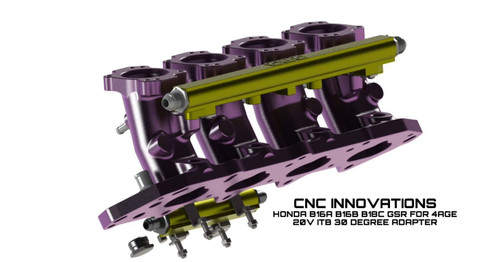 HONDA B16A B16B B18C GSR FOR 4AGE 20V ITB 30 DEGREE ADAPTER | CNC ...
