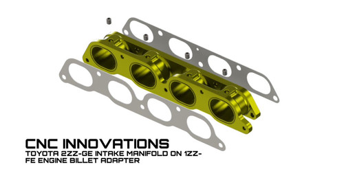TOYOTA 2ZZ-GE INTAKE MANIFOLD ON 1ZZ-FE ENGINE BILLET ADAPTER | CNC ...