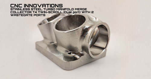 STAINLESS STEEL TURBO MANIFOLD MERGE COLLECTOR T4 TWIN-SCROLL (Dual ...