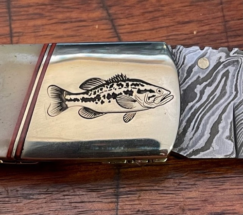 Calico Kelp Bass Folding Knife with Sheath | El Dorado Jewelers