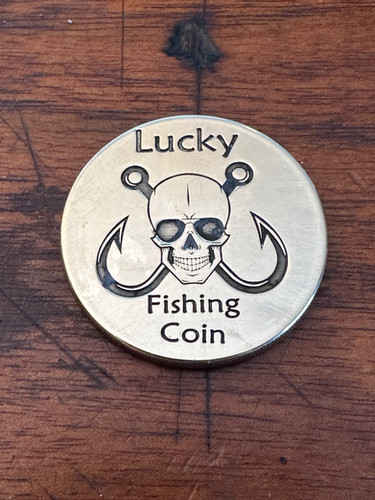 Brass hooker skull lucky / MOJO worry coin. | El Dorado Jewelers