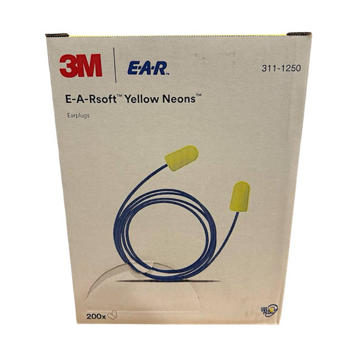 IMPA 331158 3M Yellow Neons Earplugs 311-1250, Corded, Poly Bag ...