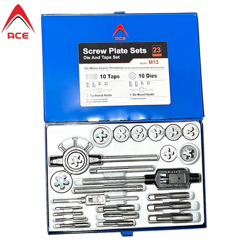 IMPA 632214 Screw Plate Set Metric Coarse M6.0 - M20 (22PCSSET) (M13 ...
