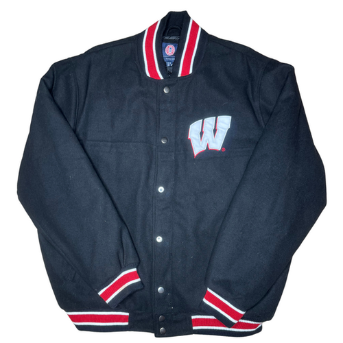 University of Wisconsin Embroidered Badgers Letterman Jacket | Tailgate ...
