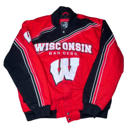 University of Wisconsin Vintage Embroidered Badgers Racing Letterman ...