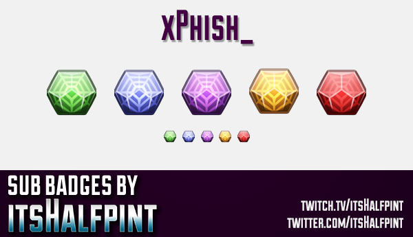 Twitch Sub Badges | itsHalfpint