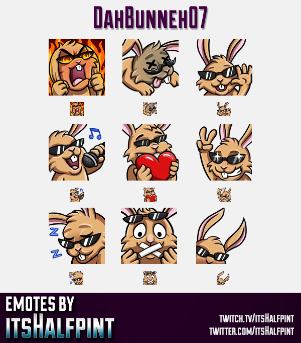 Twitch Emotes | itsHalfpint