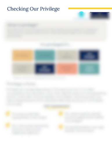 DEIA 101 - Checking Our Privilege | The GOLD Beacon, LLC