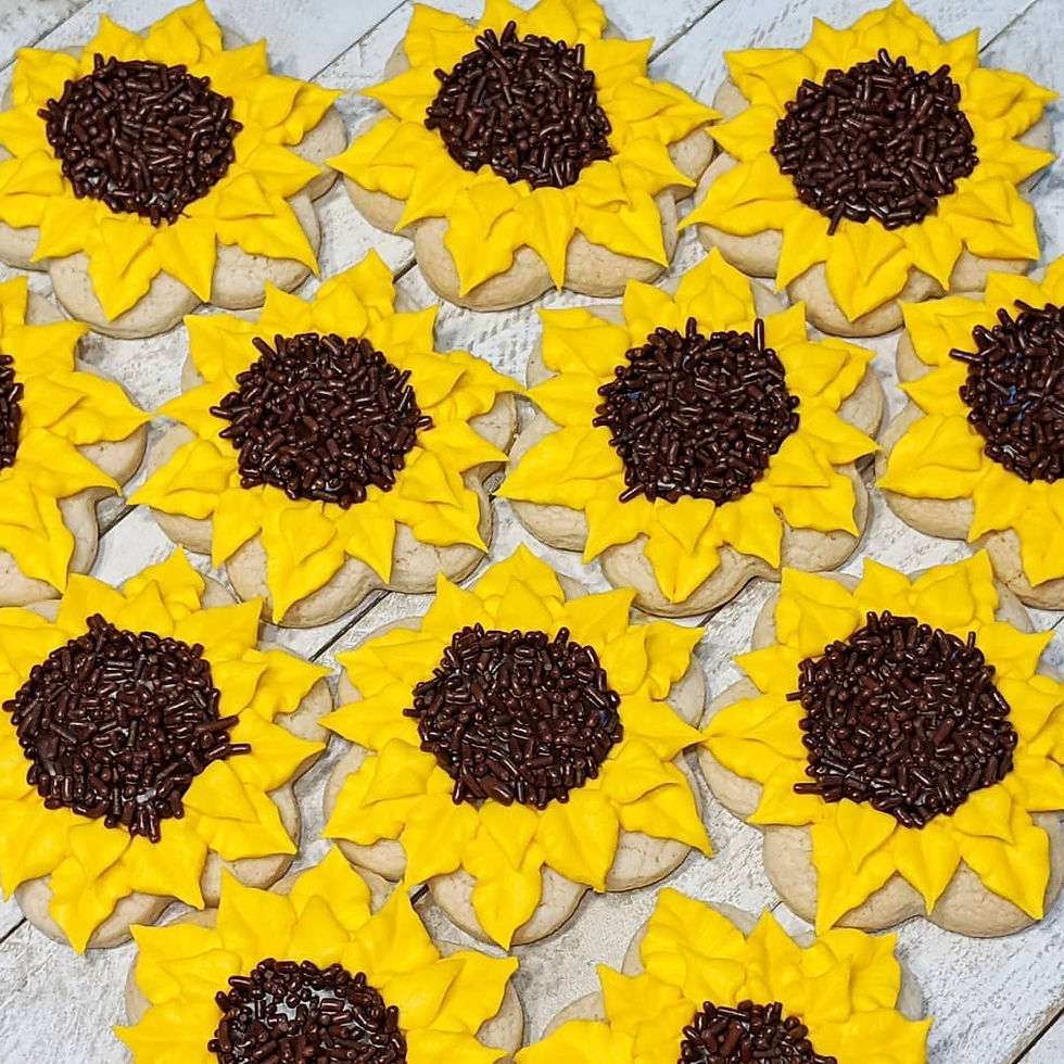 Sunflower cookies | The Cookie Darling