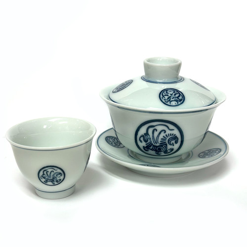 FOUR CELESTIAL ANIMALS GAIWAN SET | Teasider