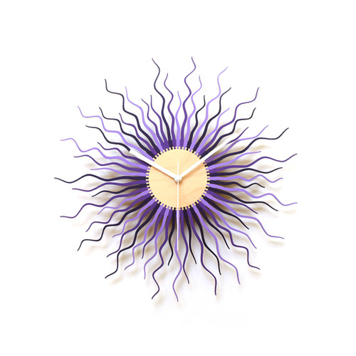 Medusa purple | organic large wall clocks by ardeola