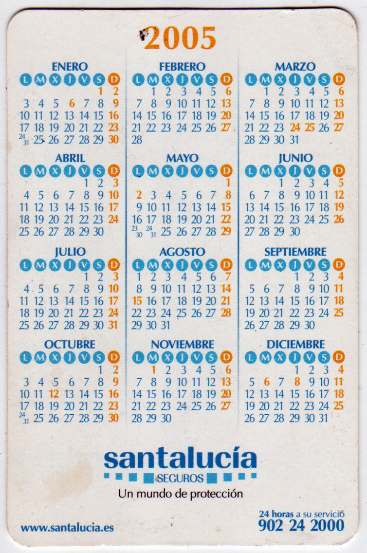 2005 | calendarios