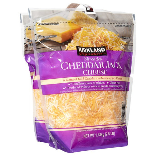 Kirkland Grated Cheddar & Jack -1 Bag/2.5lbs | cabo-grocery-girls