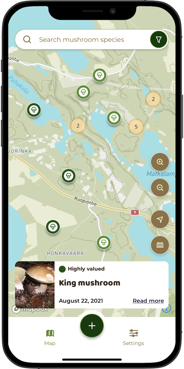 Mushroom Spot - over 350000 spots on a map