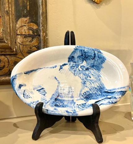 Dog Platter Studio Pottery | Vintage Online