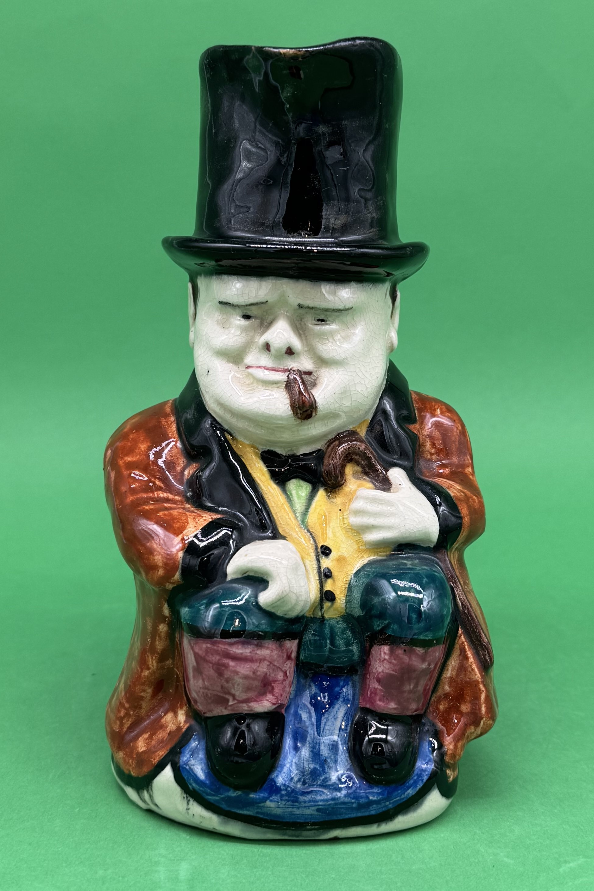 Winston Churchill toby jug brown - Brannam circa 1945