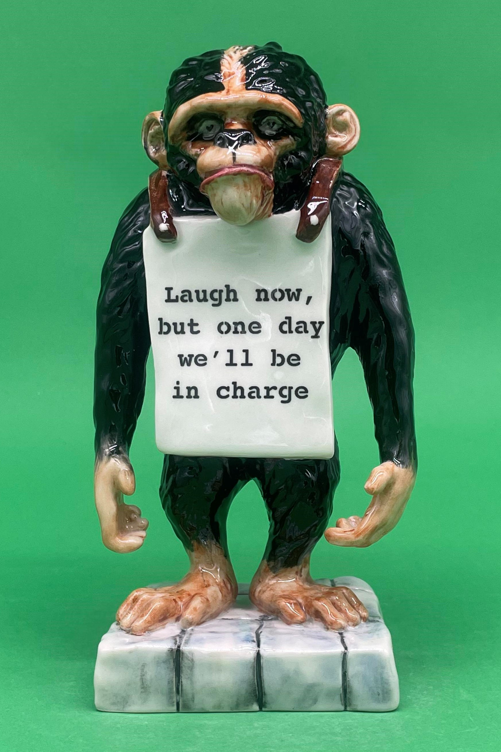 Banksy's Monkey Laugh Now figurine - Kevin Francis 2014