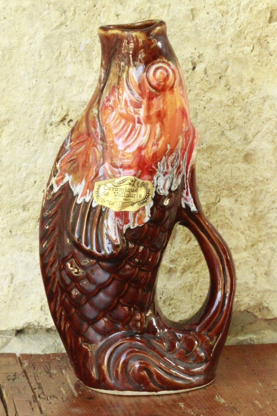 Gurgling Fish toby jug version 3 - Vallauris circa 1950