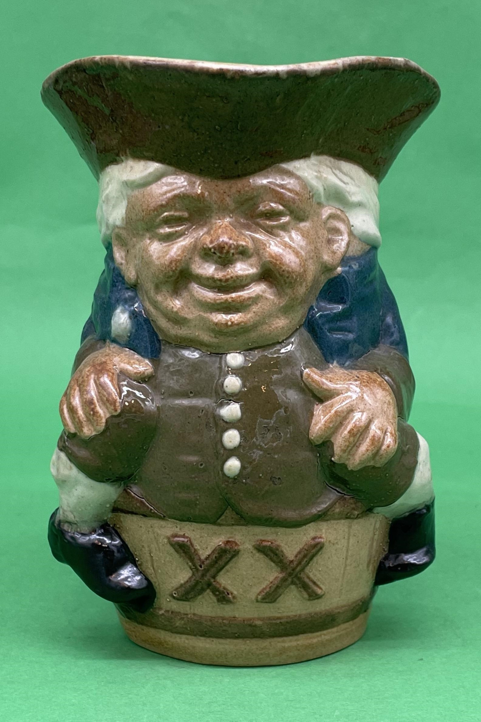 Toby XX stoneware handle-less toby jug brown - Royal Doulton 1924-1929