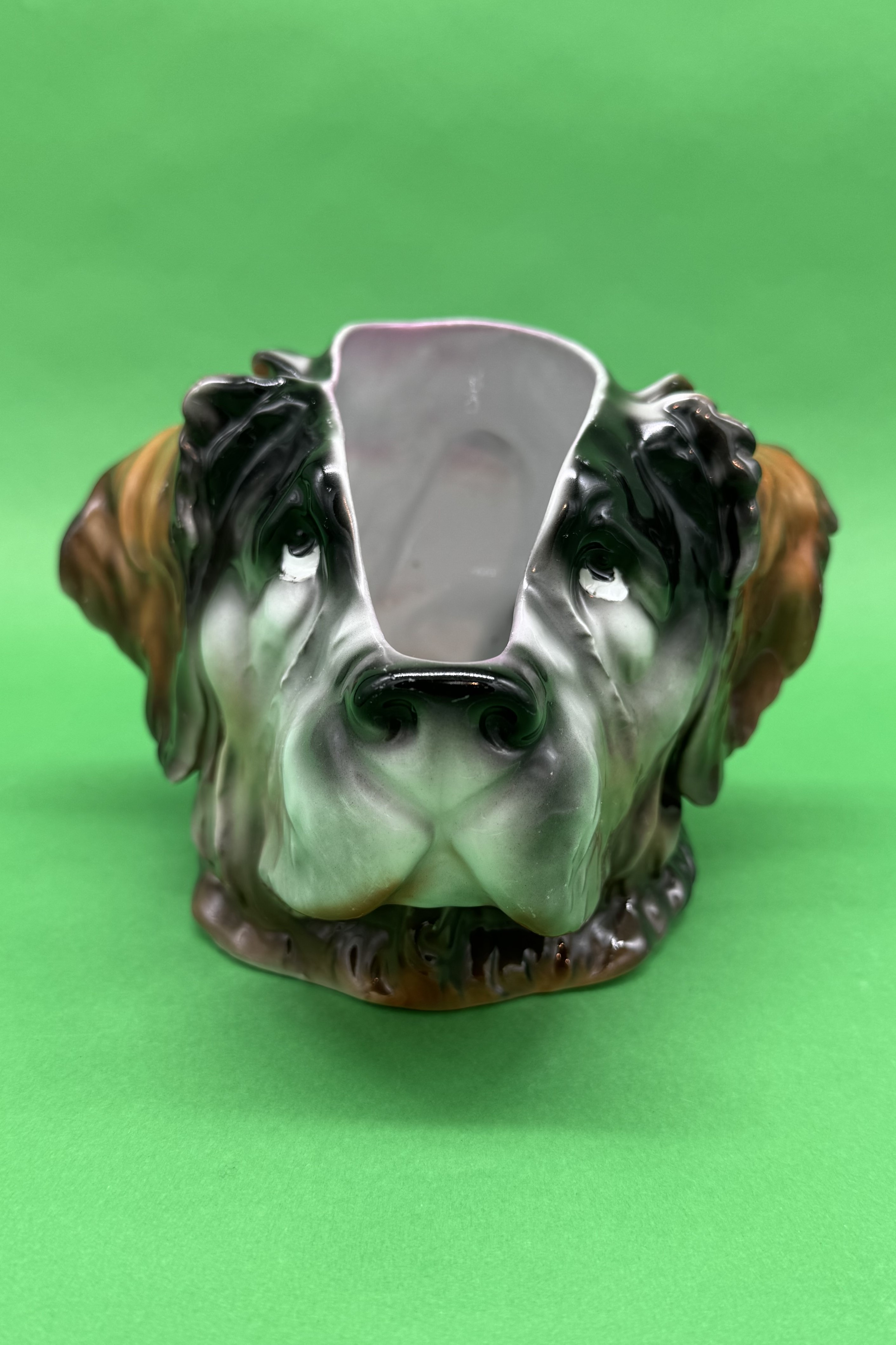 Saint Bernard character jug water black - Royal Bayreuth circa 1920