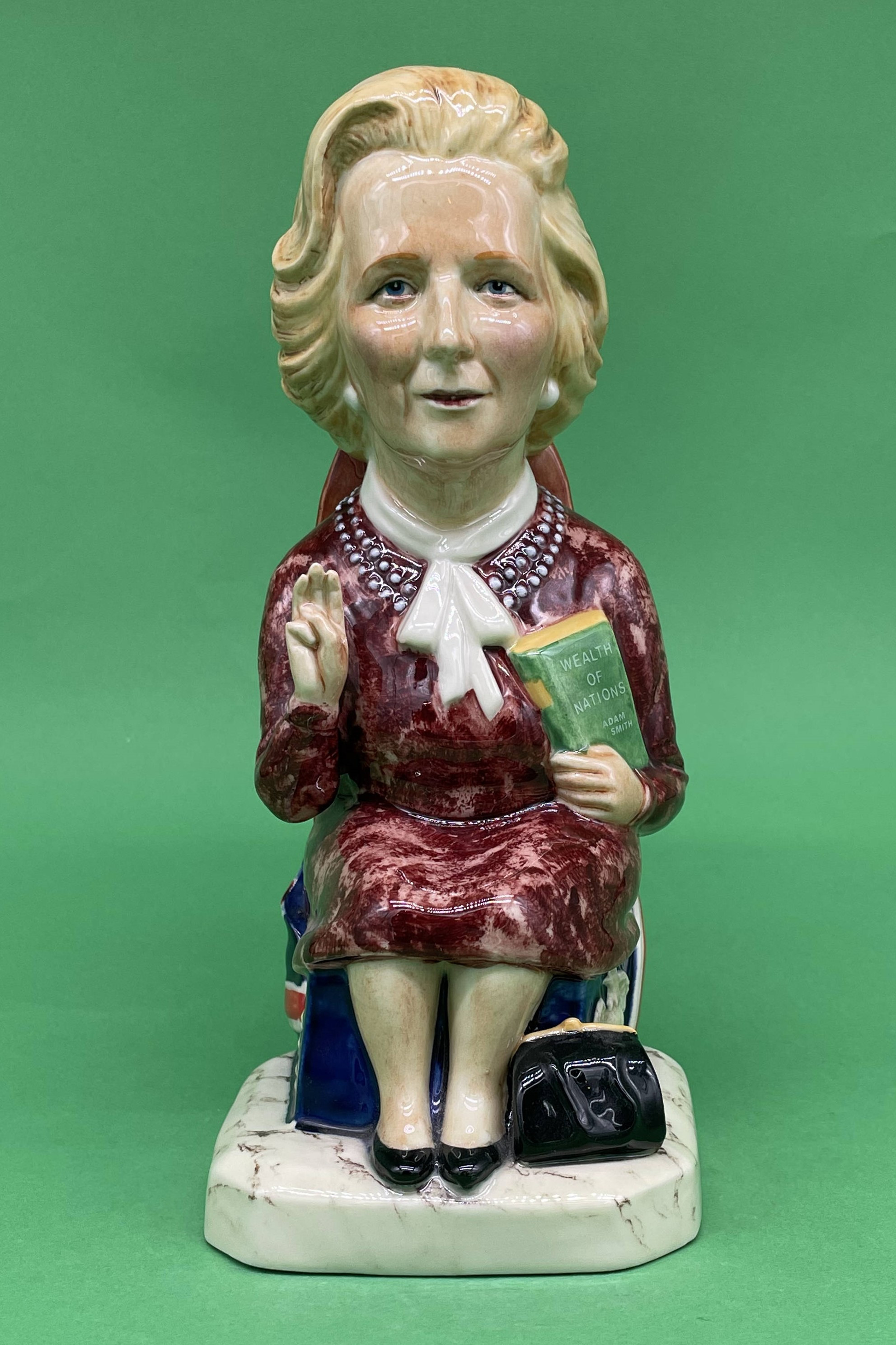 Margaret Thatcher PM toby jug red dress - Kevin Francis Ceramics 1991