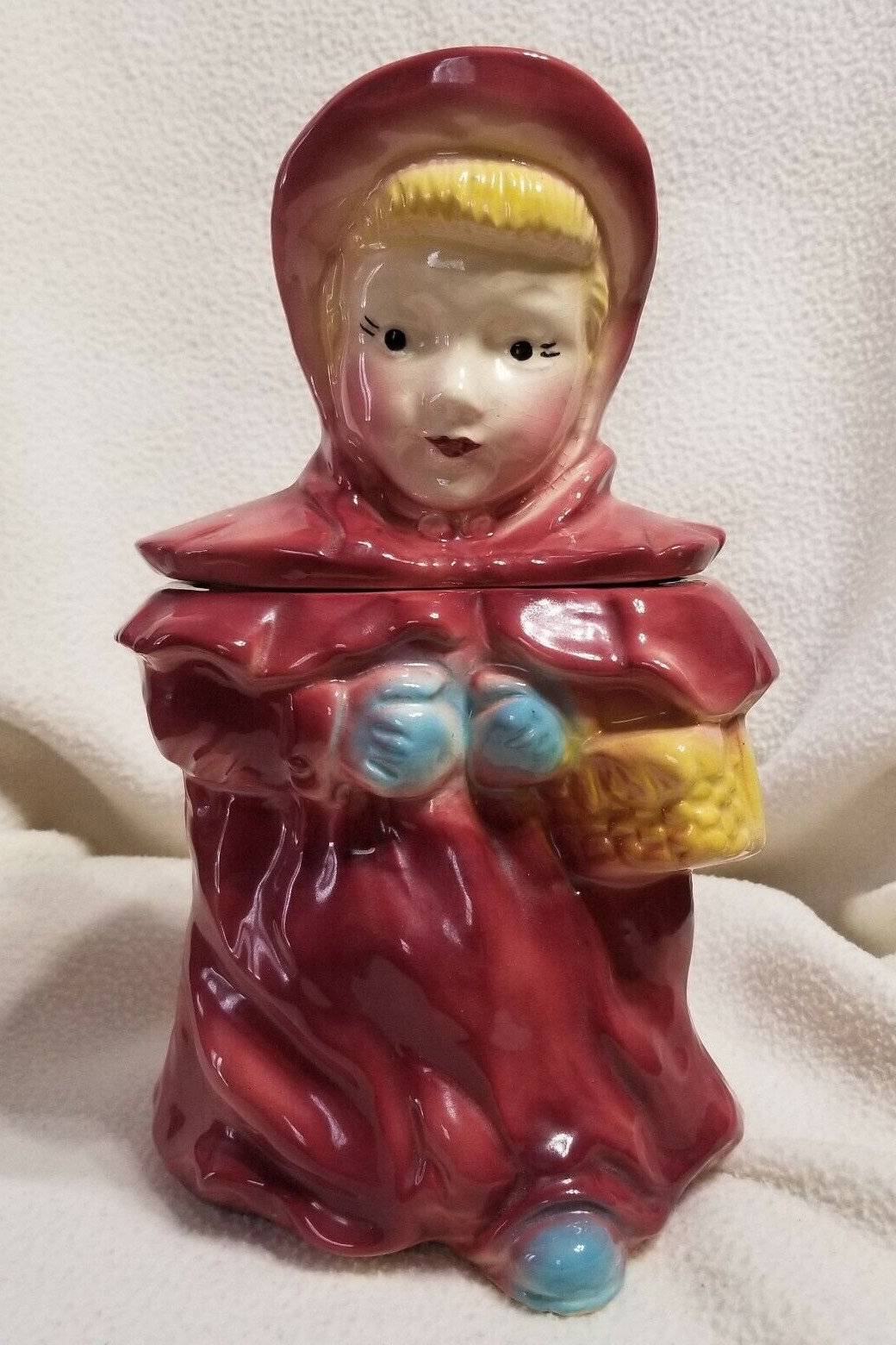 Little Red Riding Hood cookie jar - Brush Pottery circa 1960