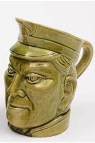 Soldier character jug - Watcombe Pottery circa 1910