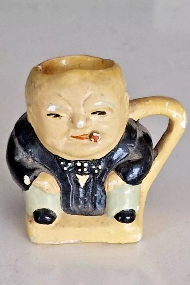 Winston Churchill toby jug small chalkware - England circa 1950
