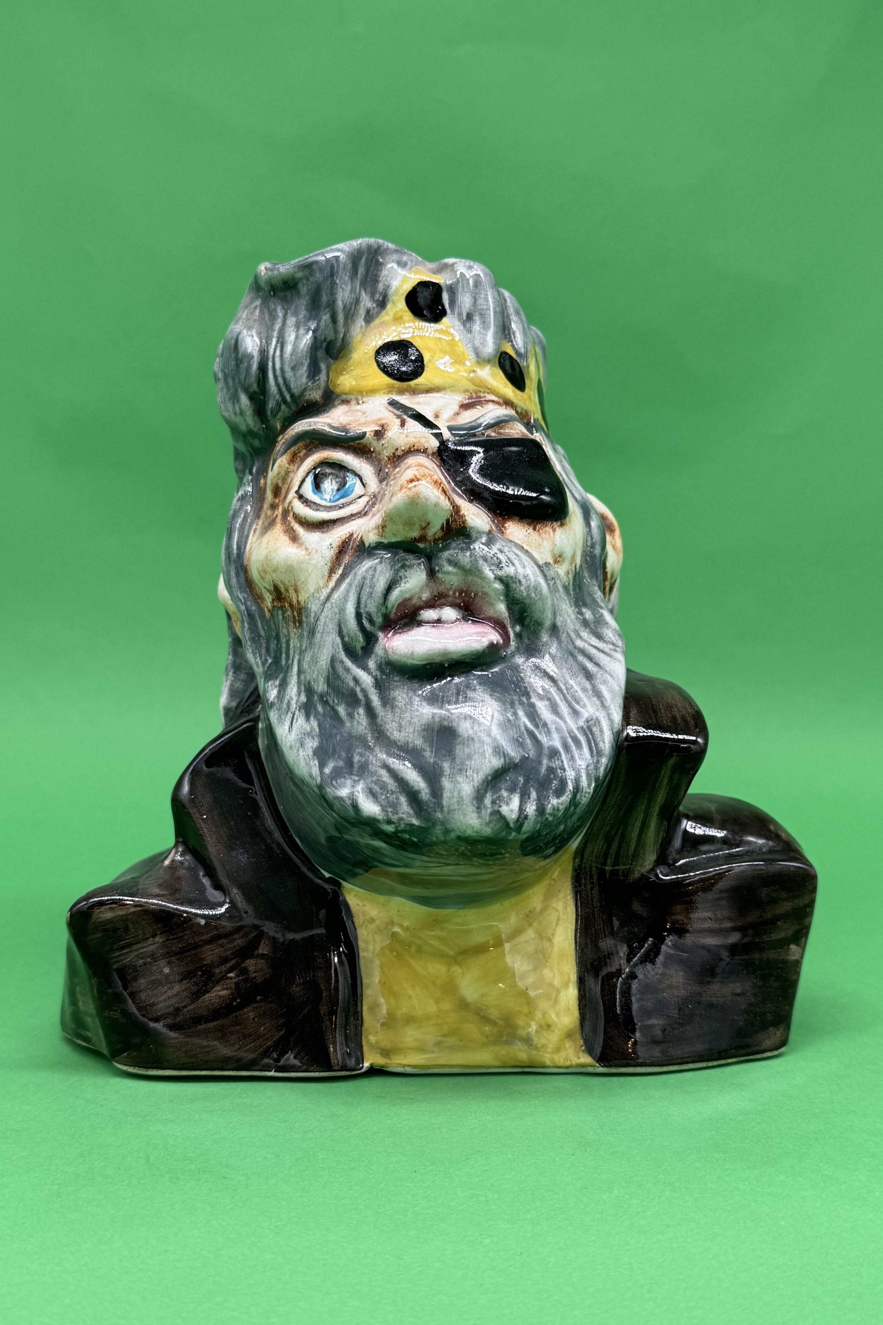 Buccaneer III character jug yellow - David Sharp Pottery circa 1980