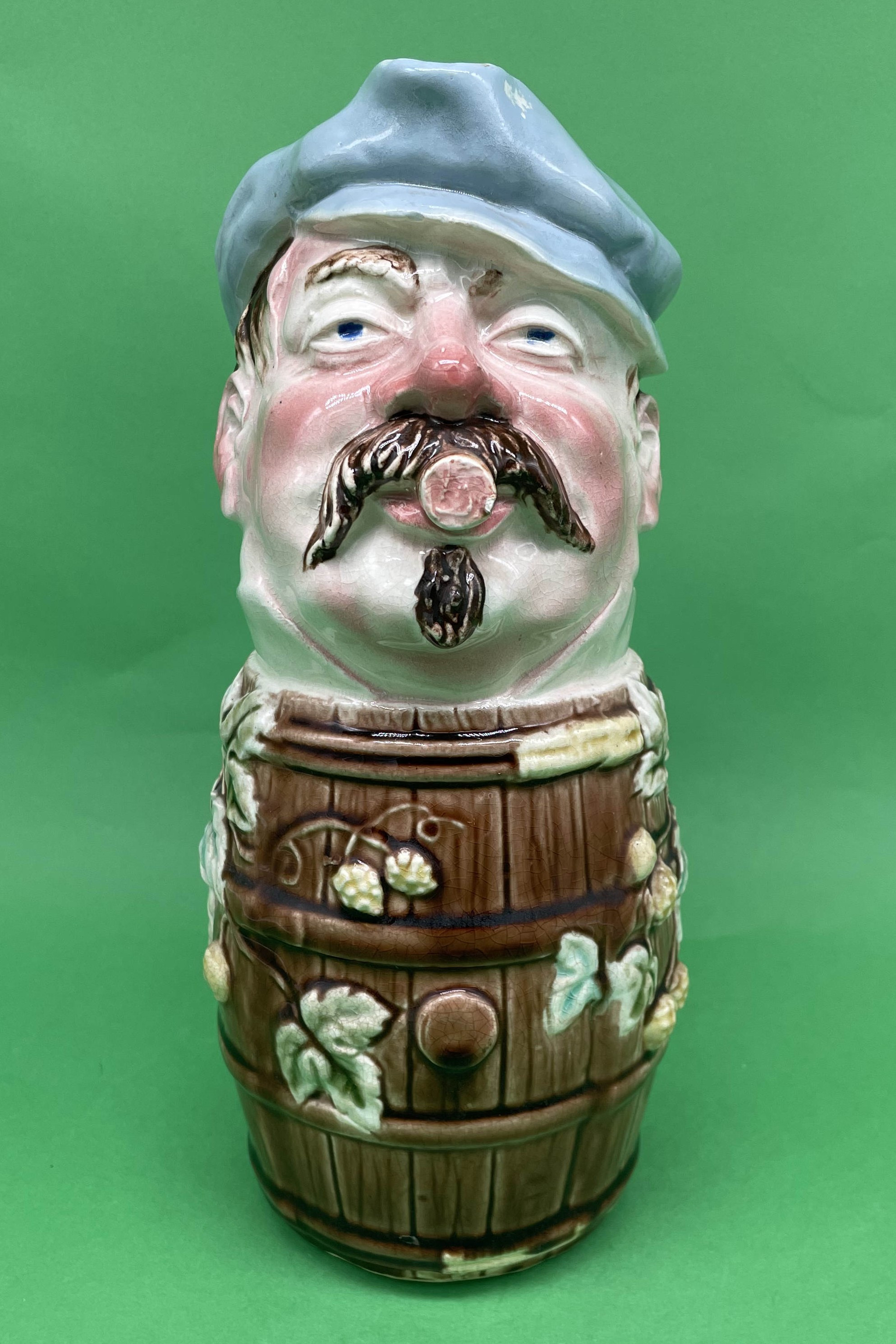 Boozer in Barrel toby jug - Thulin circa 1905
