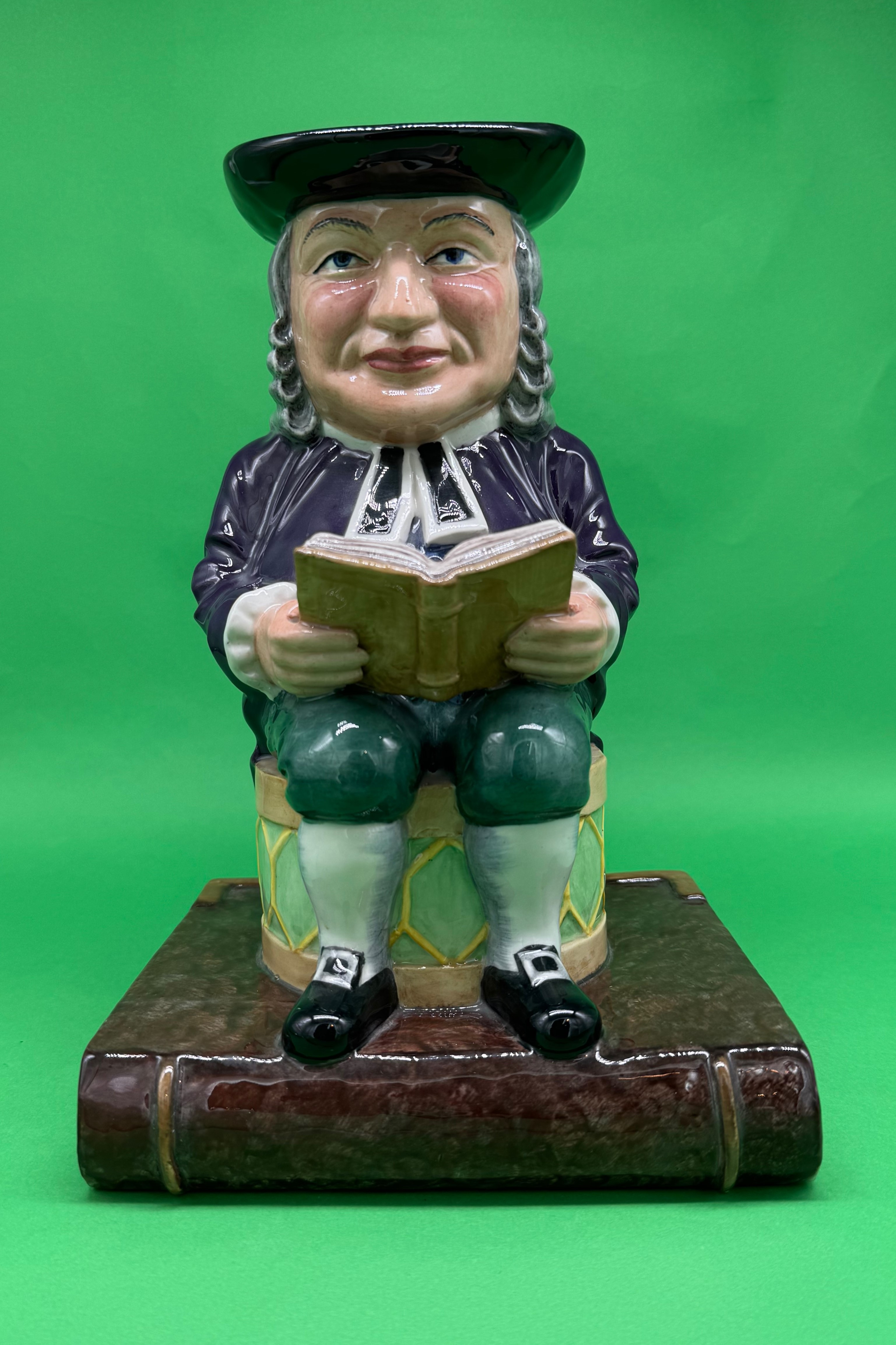 Eleazer Wheelock toby jug trial colorway - Old Ellgreave Pottery 1998