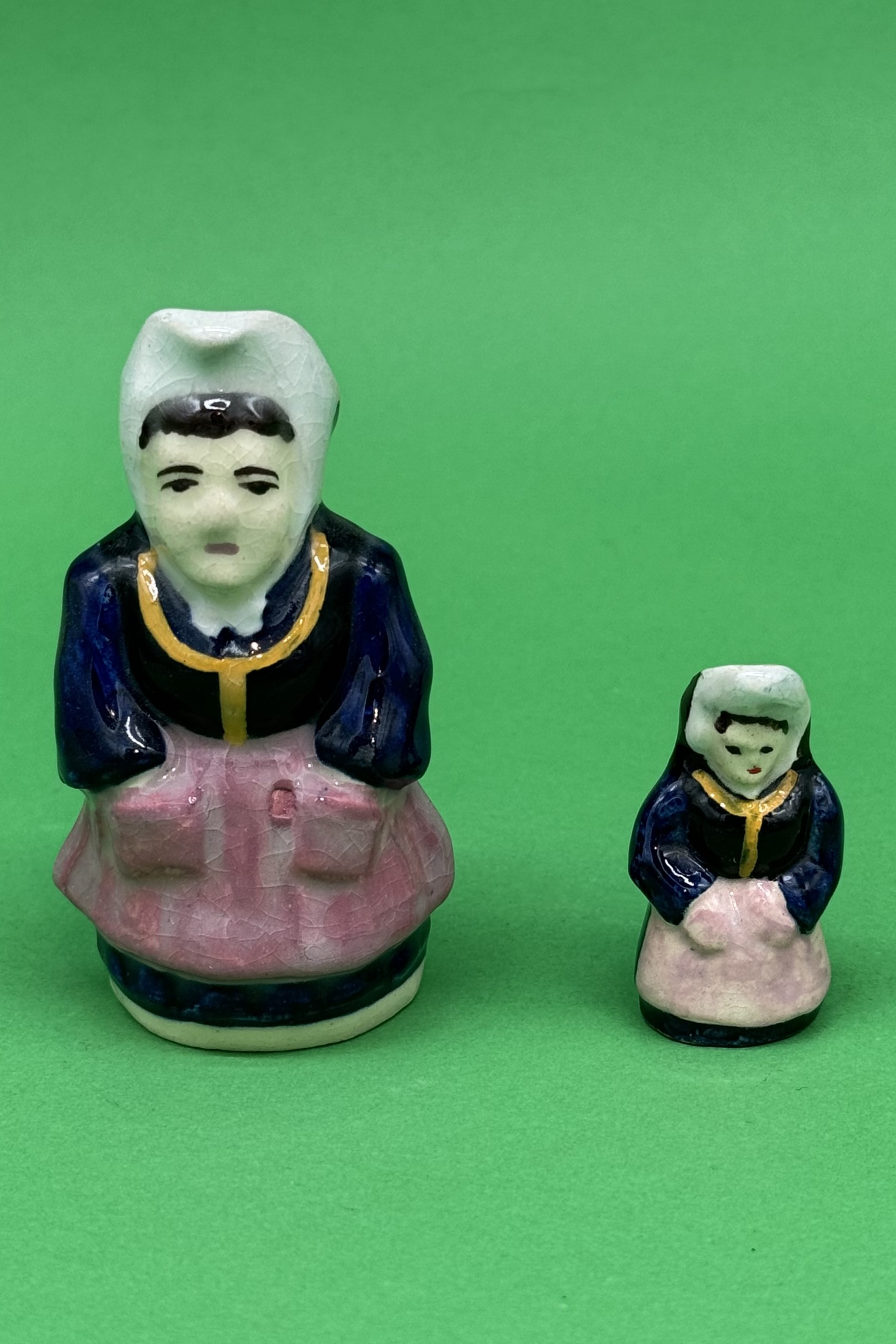Breton Woman toby jug mini tiny - Quimper circa 1970
