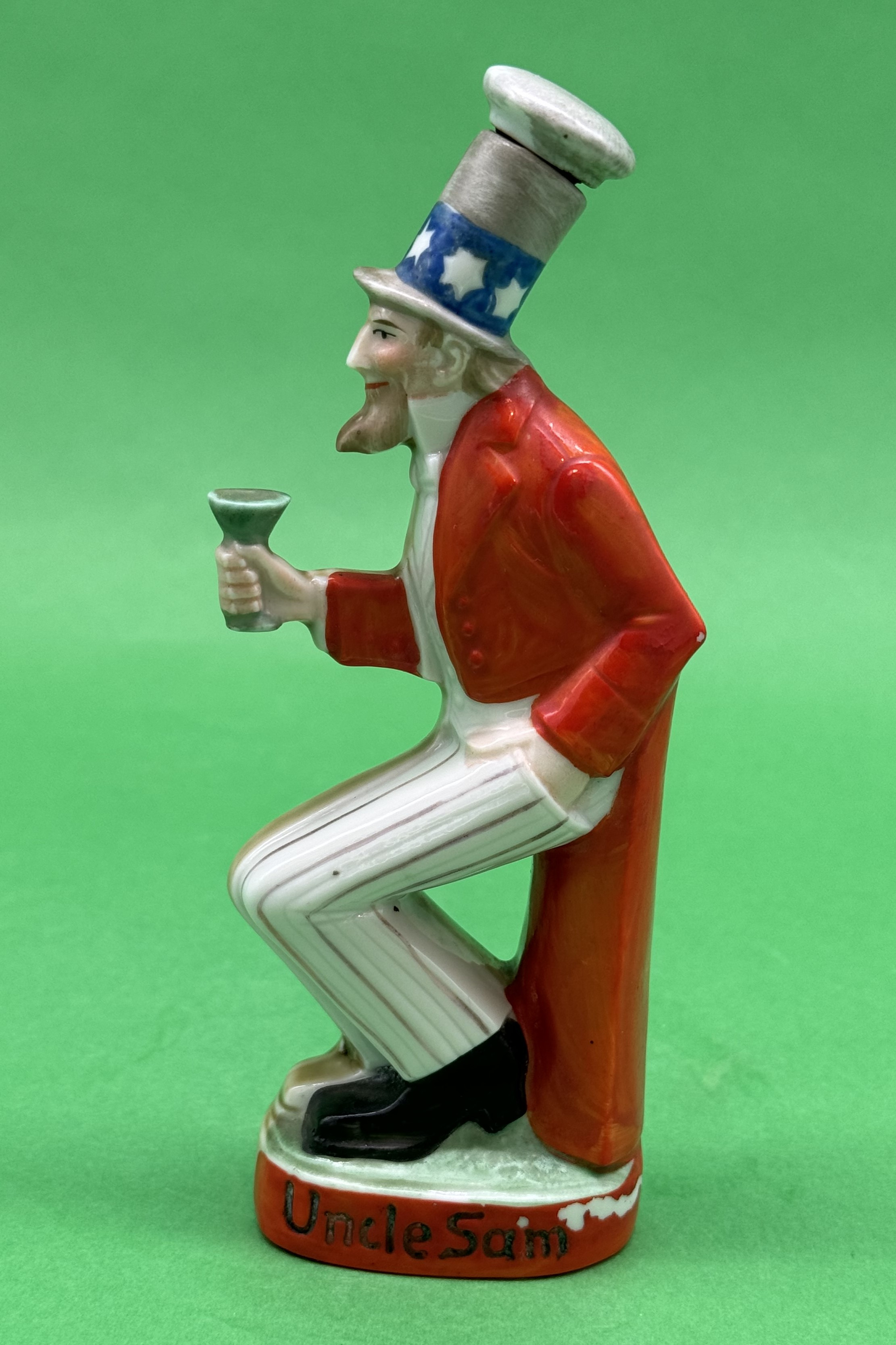 Uncle Sam flask - Schafer & Vater circa 1925