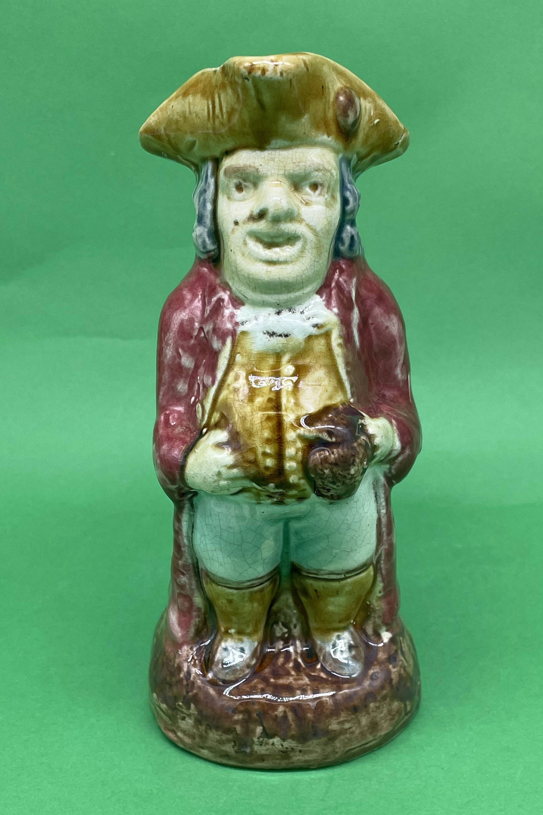 Standing Toby jug medium majolica - Staffordshire circa 1890