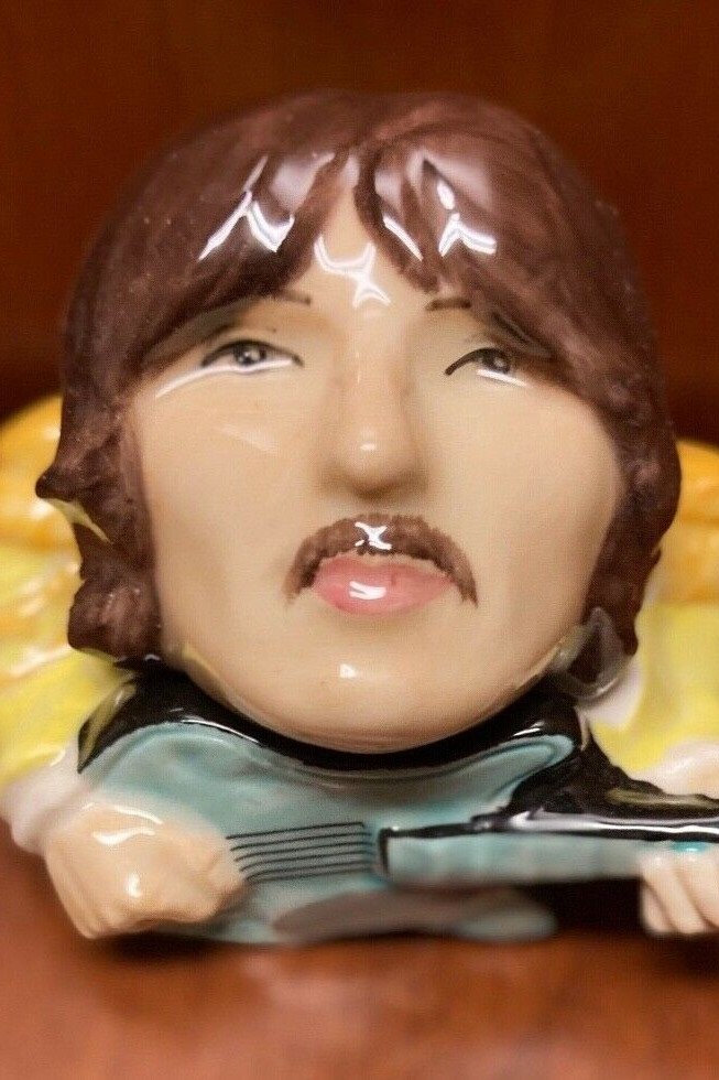 George Harrison face pot yellow - Kevin Francis circa 2002