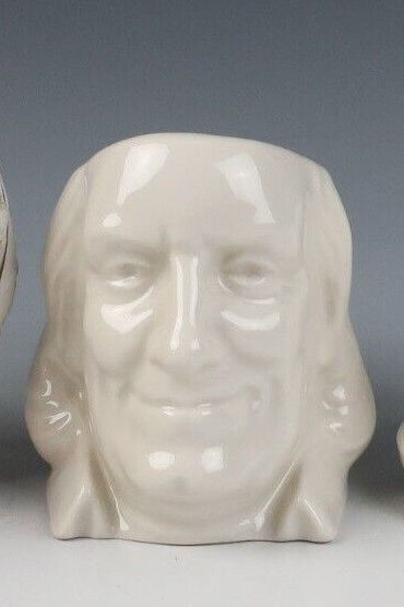 Benjamin Franklin character jug medium white - William MacLean 1956